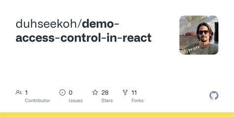 GitHub Duhseekoh Demo Access Control In React