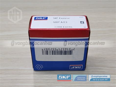 Vòng Bi 3207 A C3 Vòng Bi Tiếp Xúc Góc 2 Dãy Skf Chính Hãng