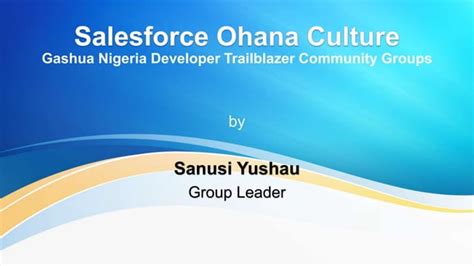 Salesforce Ohana Culture Pptx Human Resources Business