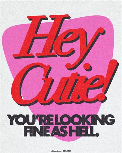 Hey Cutie Graphic Design Posters Art Collage Wall Design