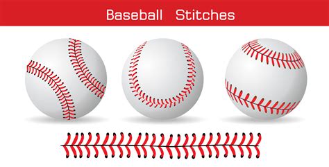Baseball Stitches On A White Background Vector Design 7582196 Vector Art At Vecteezy