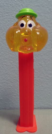 Yellow Colored Crystal Bubbleman On Red Stem Pez Loose 8 00 Pez Collectors Store The
