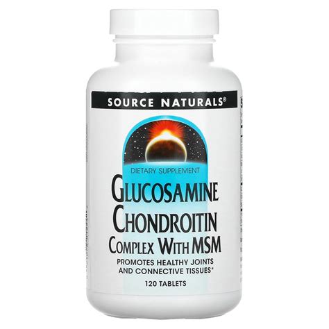 Source Naturals Glucosamine Chondroitin Complex With Msm 120 Tablets