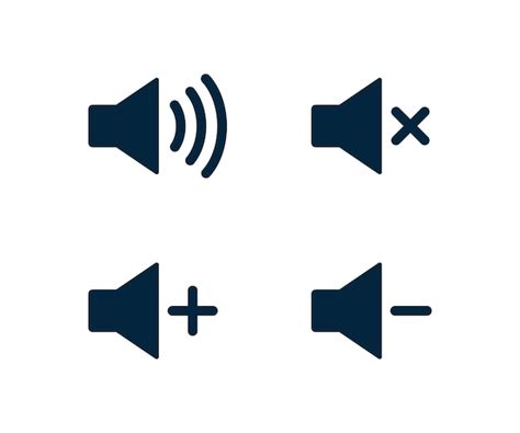 Premium Vector Speaker Icon Set Vector Volume Icon Sound Icon Set