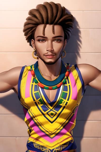 Premium Photo Handsome African Man Wearing Dashiki