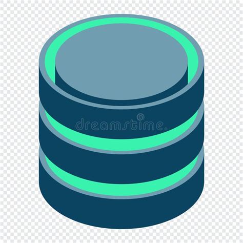 Isometric Cloud Database Cloud Computing And File Cloud Storage