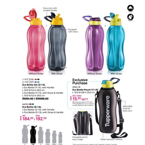 Eco Bottle 15l Tupperware Shopee Malaysia