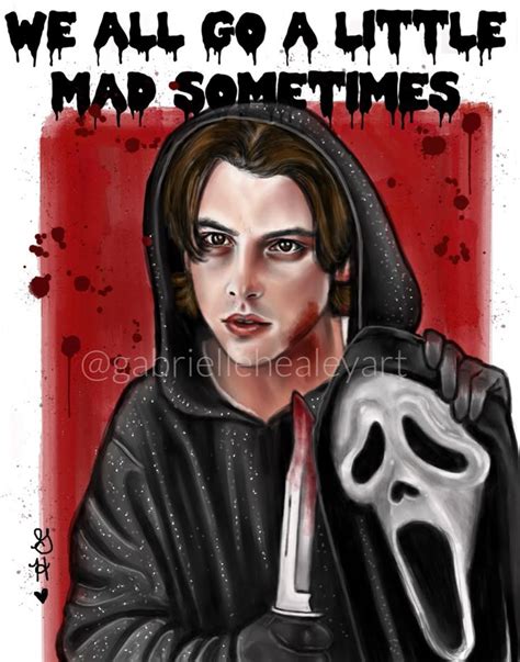 We All Go A Little Mad Sometimes Horror Movie Tattoos Screaming