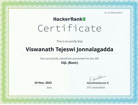 Sql Dataanalysis Professionaldevelopment Hackerrank Certification Continuouslearning