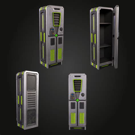 Sci Fi Locker 3d Model Download Work Space On
