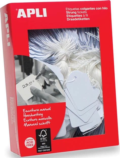 Label Apli Karton Nr392 36x53mm Wit