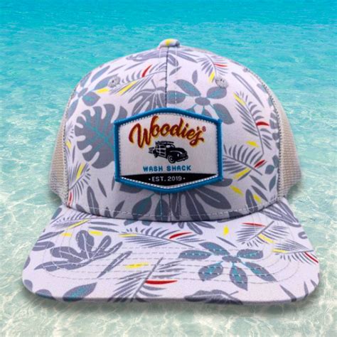 Woodies Floral Mesh Snapback Hat Woodies Wash Shack