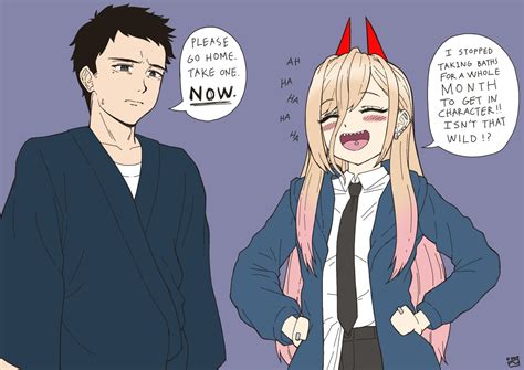 Kitagawa Marin Power And Gojou Wakana Chainsaw Man And More Drawn By Finalcake Danbooru