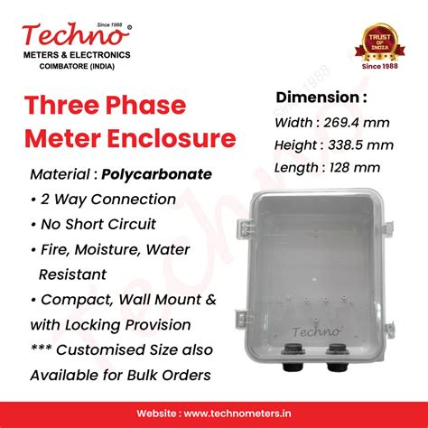 Plastic Electric Meter Box Three Phase Accuracy Class 1 Accuracy