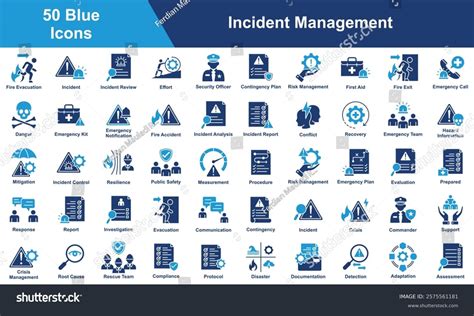 Incident Management Icon Set Collection Containing Stock Vector