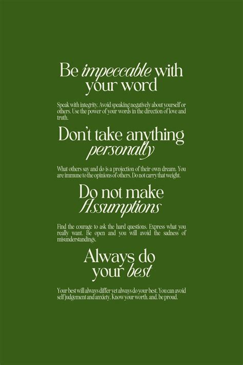 The Four Agreements Quotes Be Impeccable With Your Word