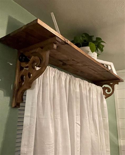 Curtain Rod With Shelf Shelves Projects Diy Window Treatments