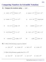 Comparing Numbers In Scientific Notation Worksheet Practice Problems And Exercises