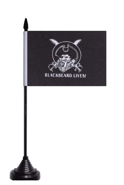 Pirate Blackbeard Lives Table Flag