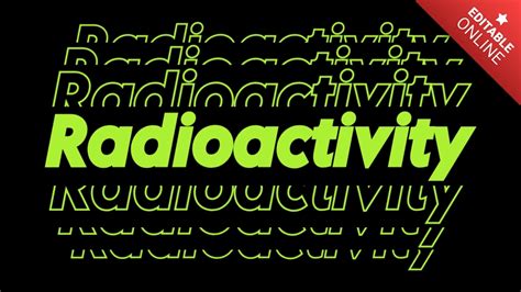 Radioactivity Generador De Efectos De Estilo De Texto