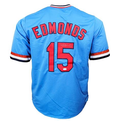 Jim Edmonds Signed St Louis Light Blue Baseball Jersey Jsa