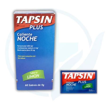Tapsin Plus Noche Paracetamol Clorfenamina Dextrometorfano Caja X