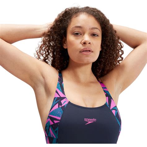 Køb Speedo Hyperboom Splice Muscleback Badedragt Dame Pinkgreen