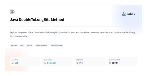 Mastering The Java Doubletolongbits Method Labex