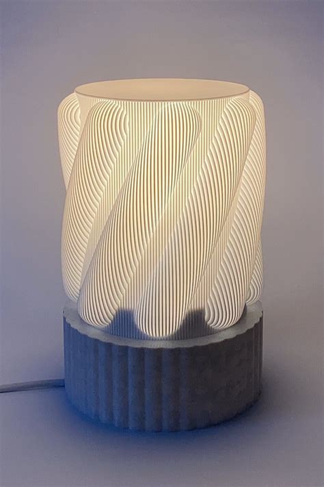 table lamp marblepla x soft white minimal 3d printed ambiance lighting totem 3d printing 3d