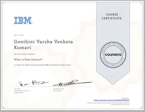 Completed Data Science Course By Coursera Gonthini Varsha Posted On The Topic Linkedin