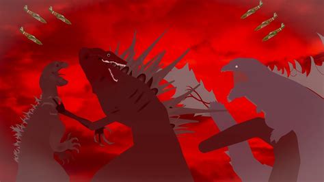 Godzilla Bloodbath Vs Godzilla Black Mass Vs Mushroom Cloud Godzilla