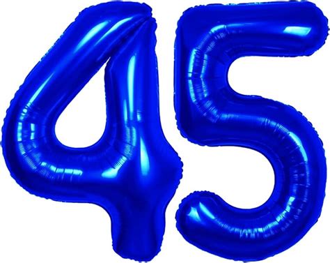 40 Inch Navy Blue Number 45 Balloon Giant Large 45 Foil