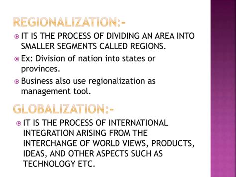 Regionalization Vs Globalisation Pptx