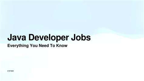 Ppt Java Developer Jobs Ppt Powerpoint Presentation Free Download Id12338911