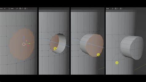 Blender Tutorial Basics Making Holes Or Extrusions On Curved Surfaces With Looptools Circle