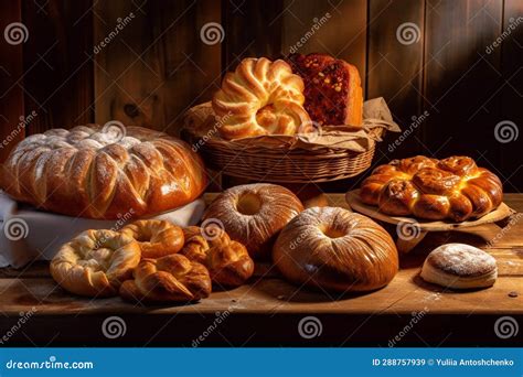 Various Types Of Bakery Products Stock Illustration Illustration Of