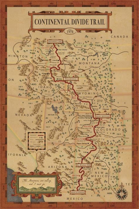 Continental Divide Trail Colorado Map