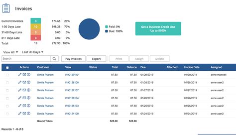 Web Dashboard View Invoices Generated From A Recurring Template