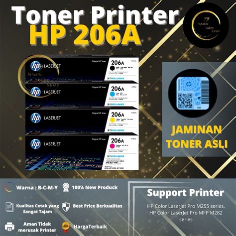 Jual 1 Set Toner Hp 206a Black Colour Original Laserjet Cartridge For