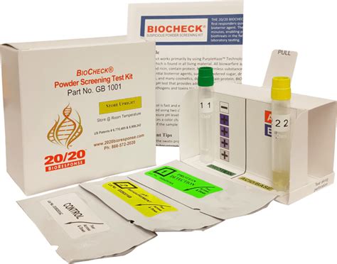 Biocheck® Suspicious Powder Test Kit Screen For Multiple Bioterror
