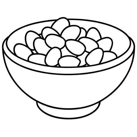 Jelly Beans Outline Coloring Book Page Line Art Drawing Premium Ai