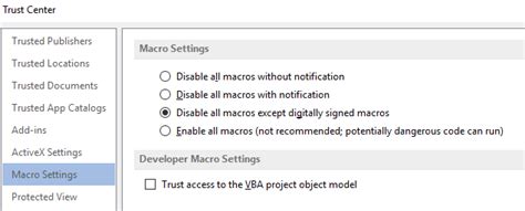 Certificate Microsoft Word Security Warning For Signed Vba Project Stack Overflow