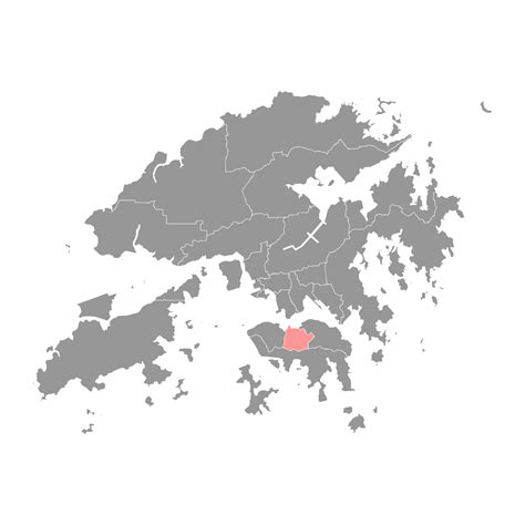 Wan Chai District Map Administrative Division Of Hong Kong Vector