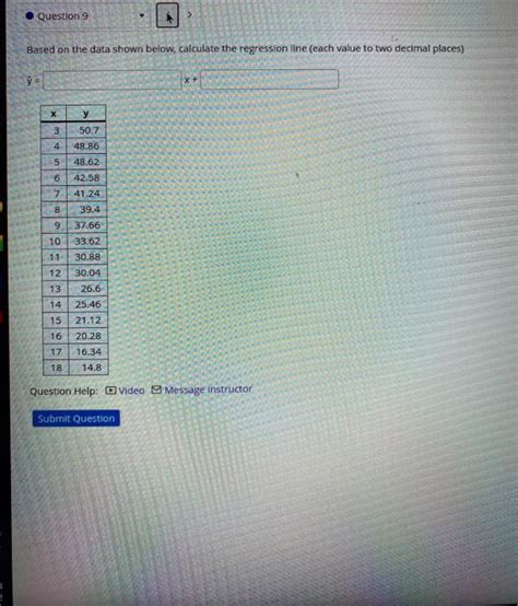 solved question 9 based on the data shown below calculate