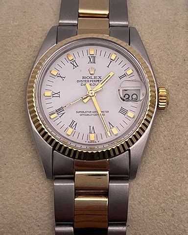 Rolex Datejust 31 Yellow Gold And Steel White Dial 68273 Grailzee