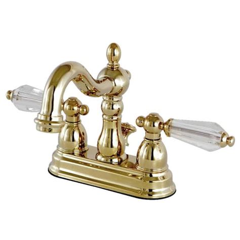 Kingston Brass Wilshire 4 In Centerset 2 Handle Bathroom Sink Faucet