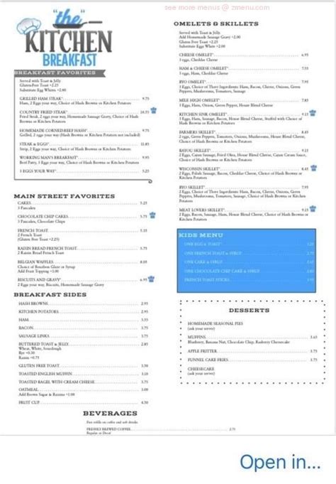 Menu At The Kitchen Restaurant Sussex