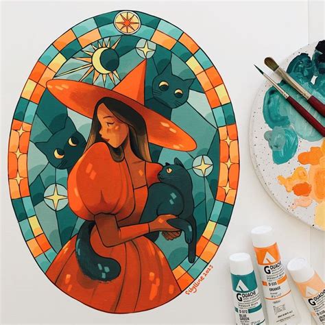 Sibylline Meynet On Instagram Stained Glass Cats 🐈‍⬛🌙 Tools