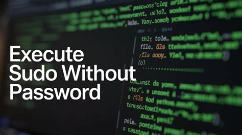 Execute Sudo Without Password Linuxubuntu Guide Youtube