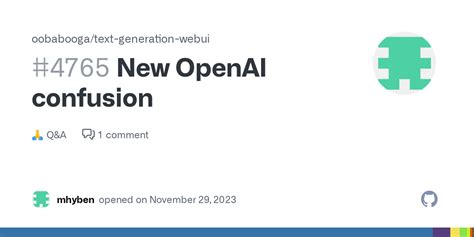 New Openai Confusion · Oobabooga Text Generation Webui · Discussion 4765 · Github